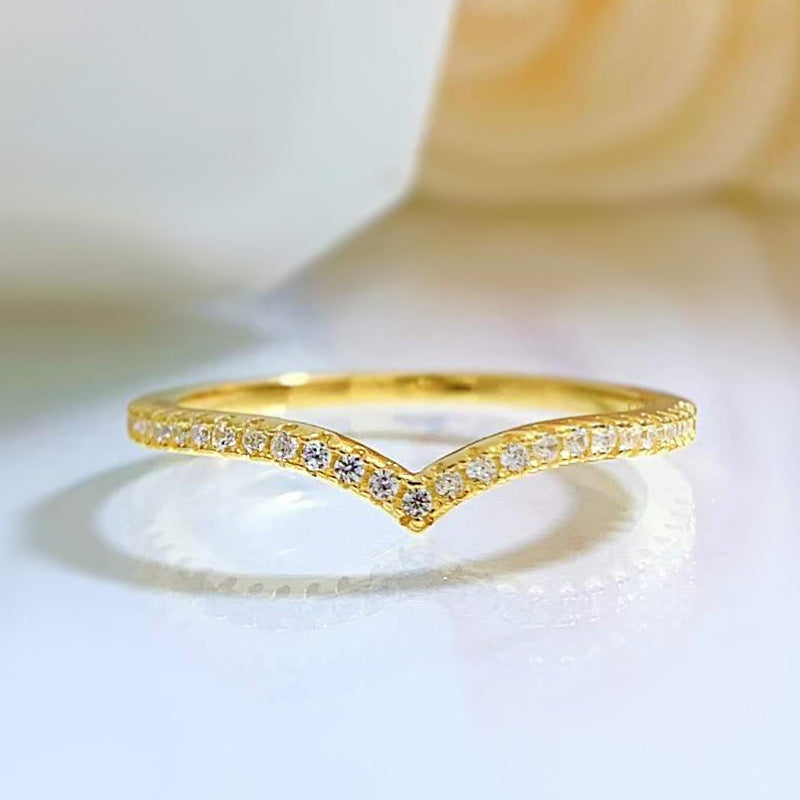 DAINTY V RING( 925 STERLING SILVER) – STAY FANCY